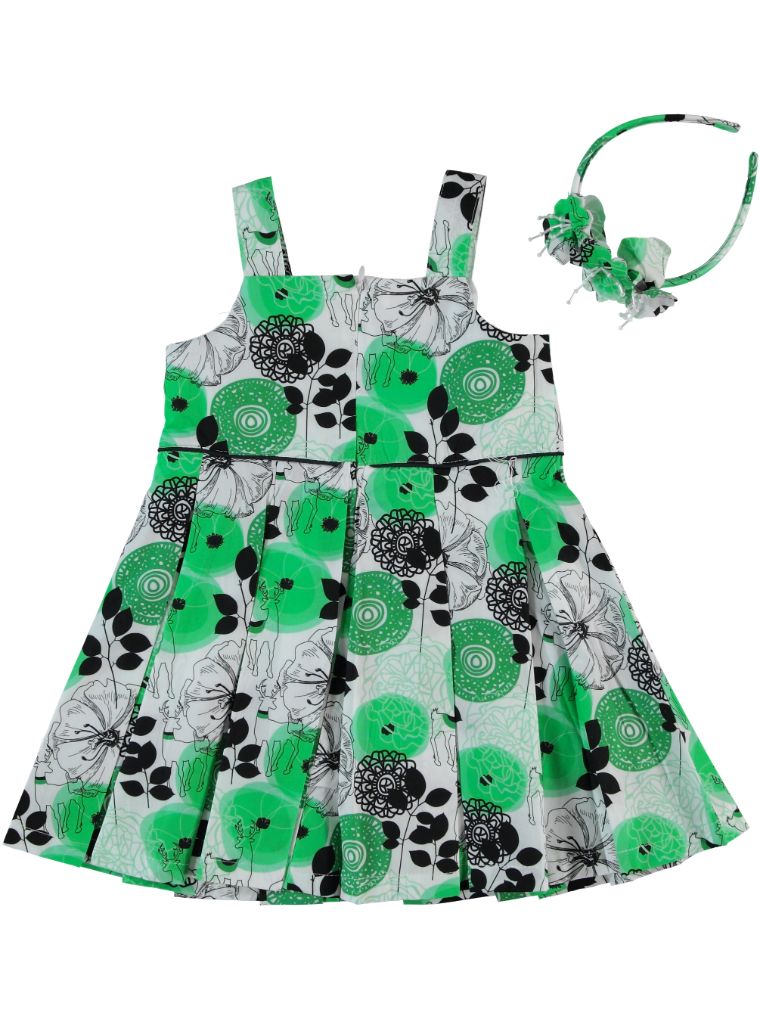 GIRLS DRESS GREEN